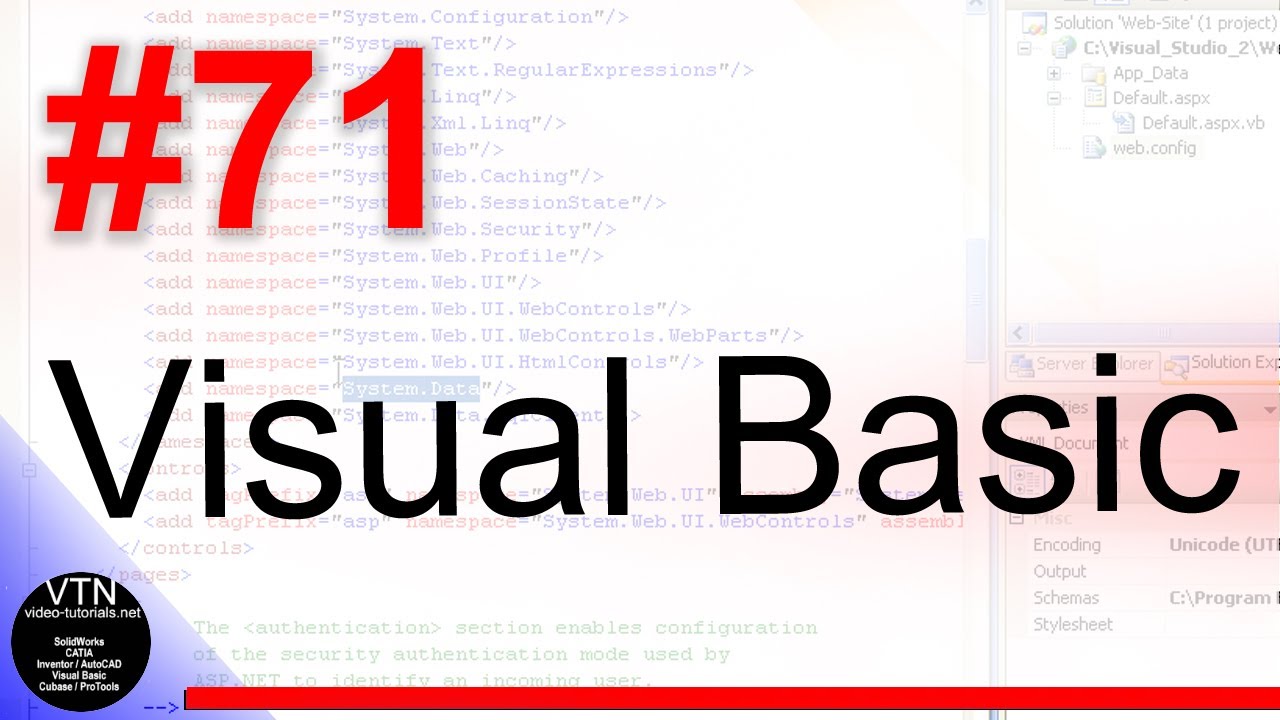 71  VISUAL BASIC   Tutorial ( Video )