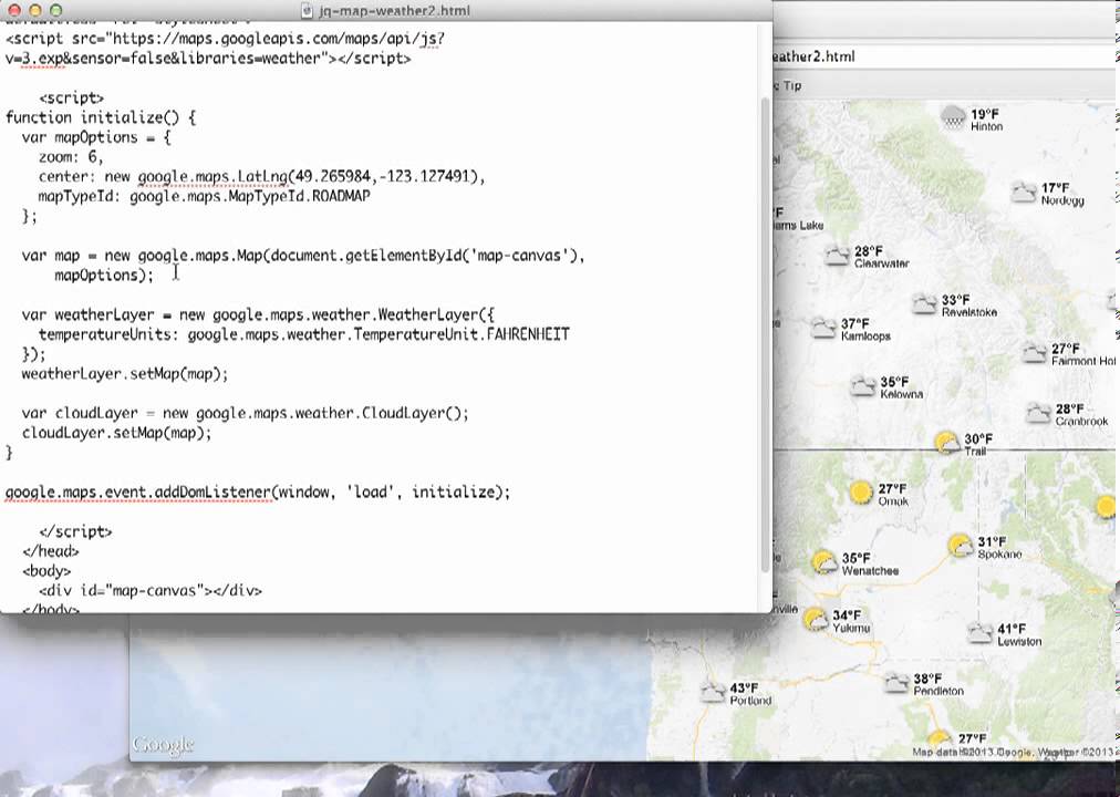 JS 4U 266: Adding a Weather Layer