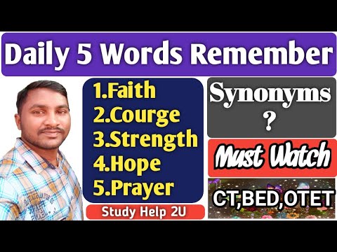 5 Important Words & Their Synonyms | 5 Words & Synonyms | Synonyms Of 5 Words | #shorts
