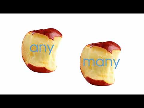 Learn how to spell 'any' and 'many'