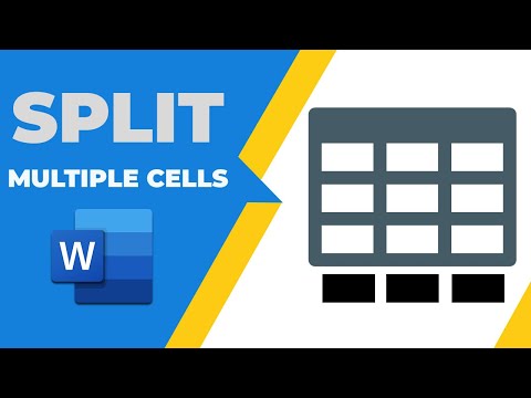 How to split multiple cells in word table