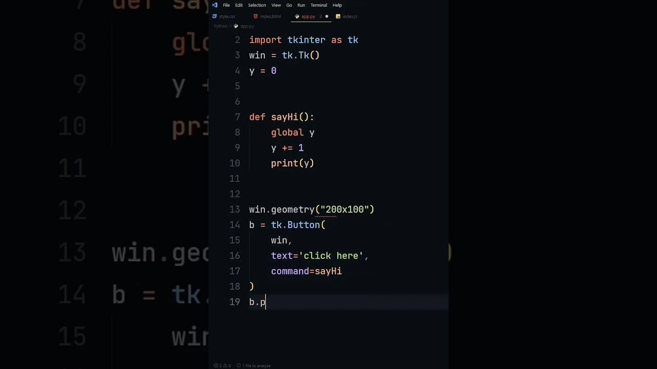 #Tkinter GUI onclick function #python programming