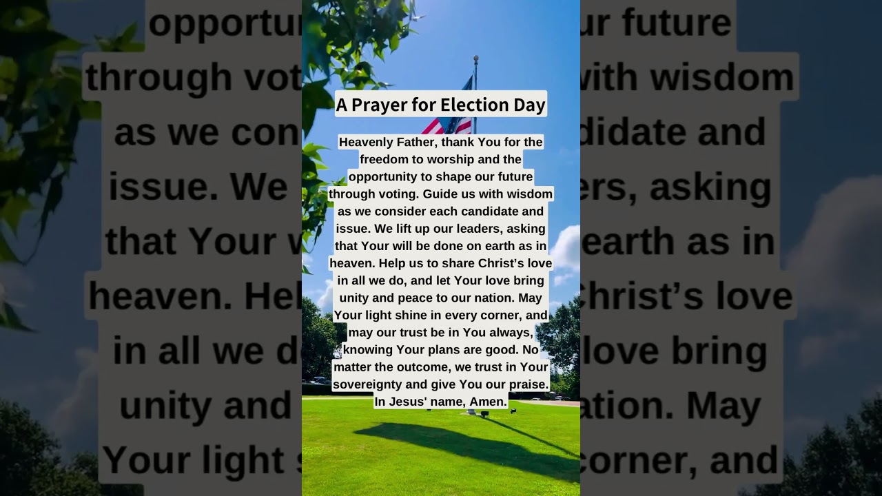 A Prayer for Election Day #prayer #prayers #prayforamerica