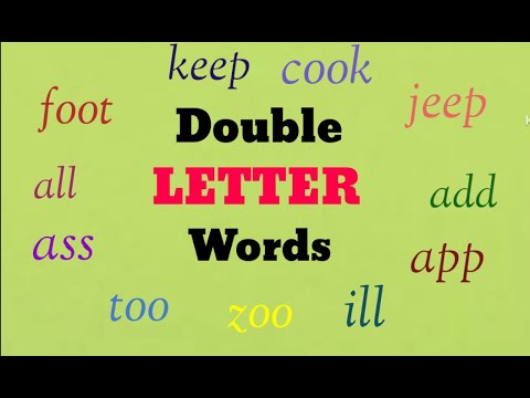Double letter words in English | English vocabulary