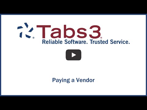 Paying a Vendor