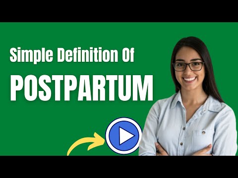 Simple definition of postpartum - Postpartum definition | Definition youtube channel