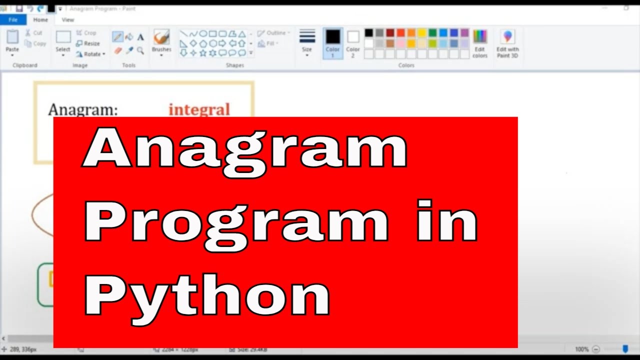 PYTHON PROGRAM 12: HOW TO FIND ANAGRAM|PROGRAM TO FIND IF TWO STRINGS ARE ANAGRAM OR NOT