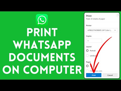 How to Print Documents From WhatsApp 2024 | Documents Print From WhatsApp