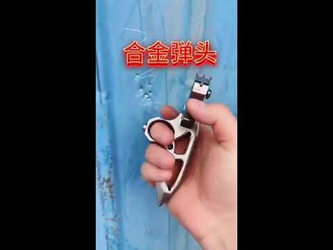 Spiked Brass Knuckles Ring Slingshot 404C Stainless Steel 3 In 1