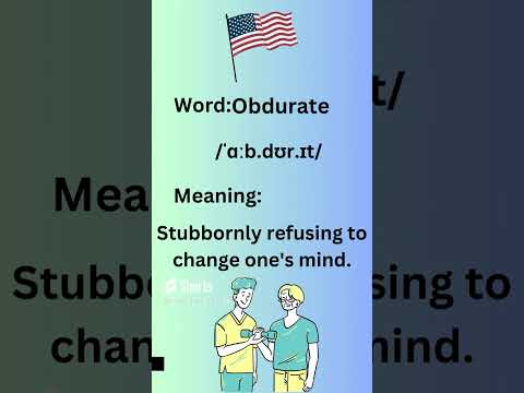 How to Pronounce Obdurate in American Accent #learning #learnenglish