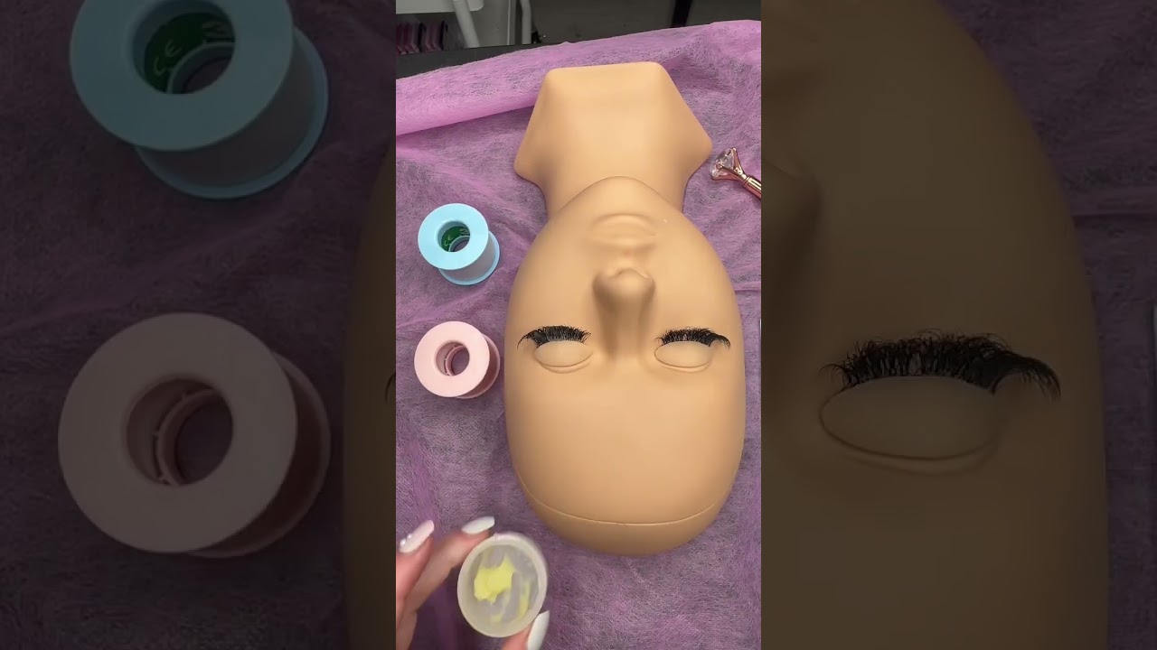 How to practice removal on a doll head. #eyelashextensions #lashgoals #lash #lashaddict #eyelash