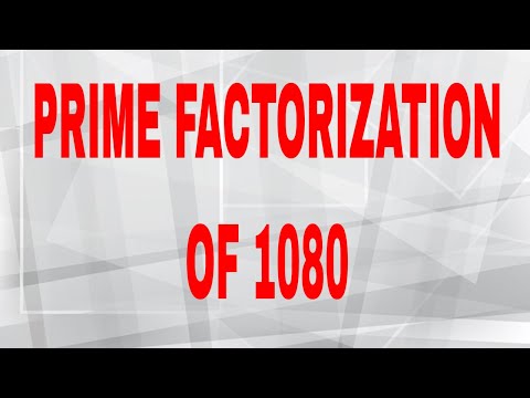 Prime factorization of 1080|Prime factors