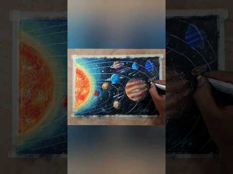 How to draw solar system for beginners / Galexy drawing #shorts #creativeart #drawing #trending