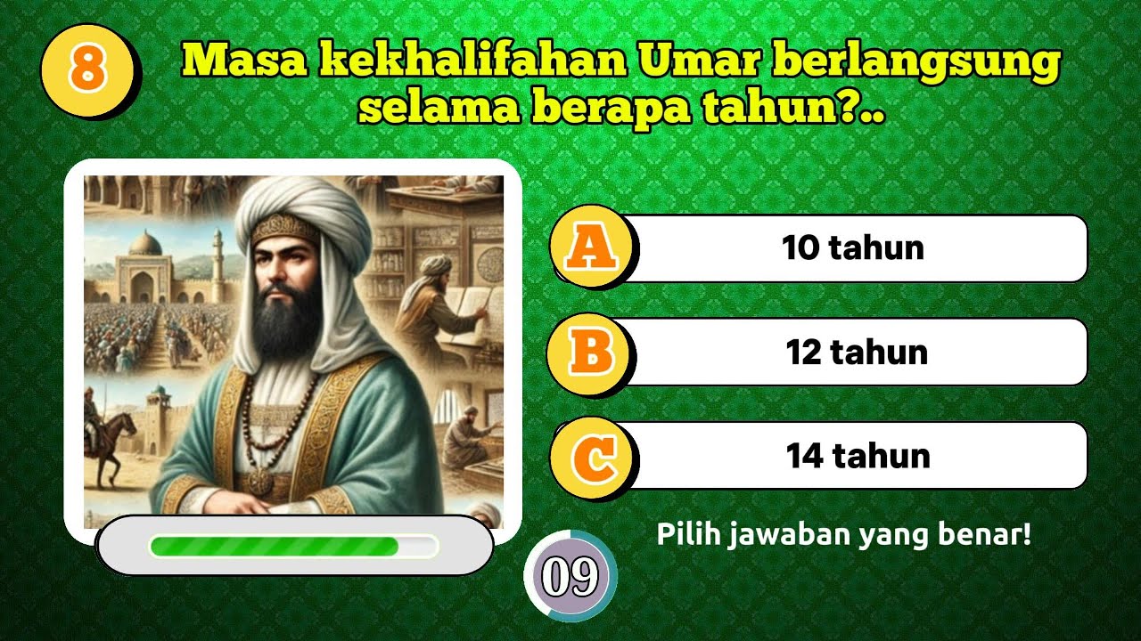 🛑 KUIS Tentang UMAR BIN KHATTAB - Quizi Indonesia | Kuis Islami