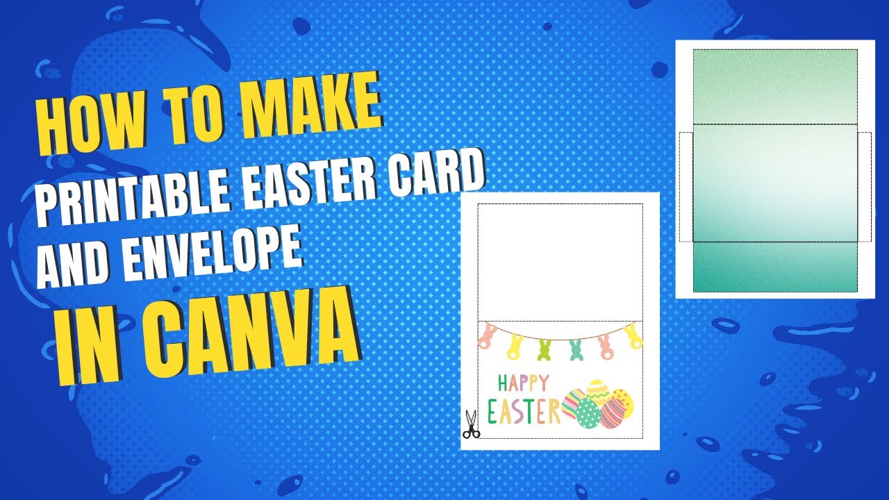 How to make EASTER card and Envelope in CANVA