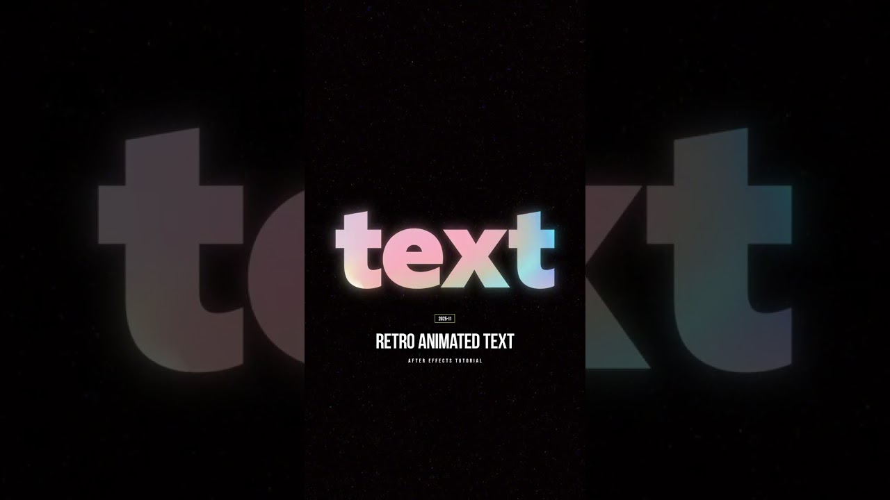 Retro Gradient Text Animation | After Effects Tutorial