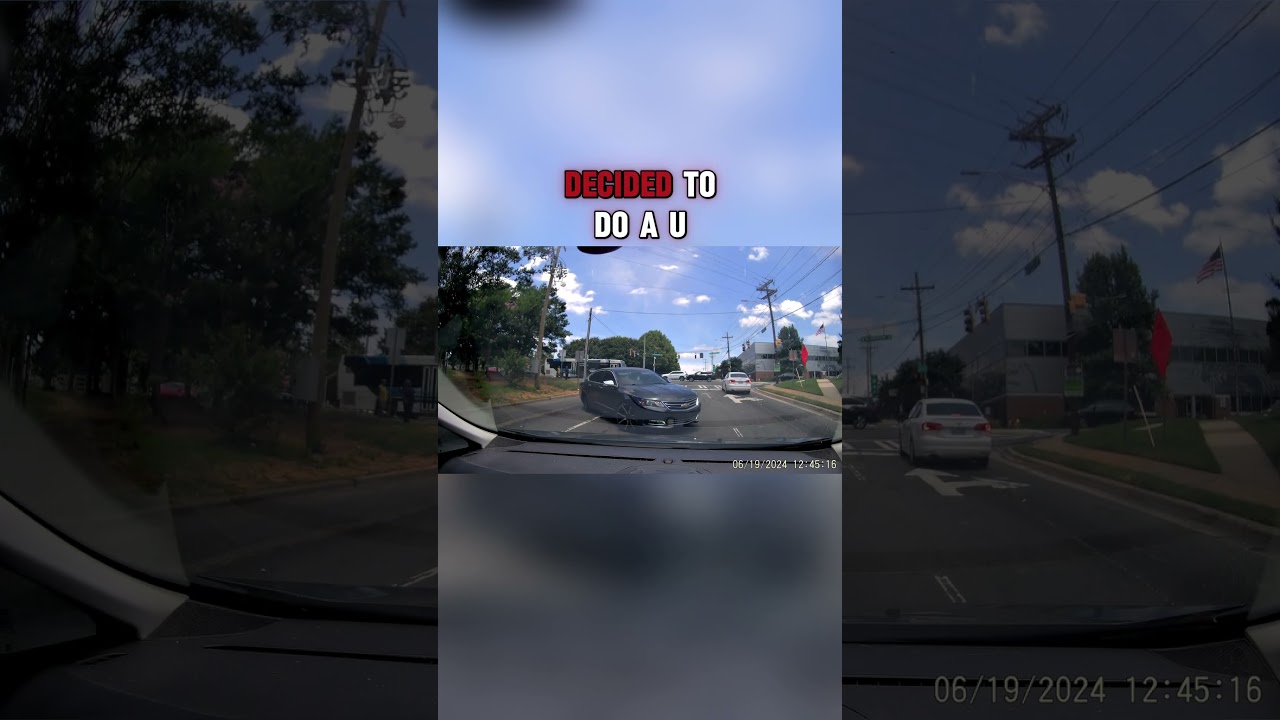 Bad Driver Starts Reversing onto Traffic! #policechase #police #policepursuit #roadrage #carcrash