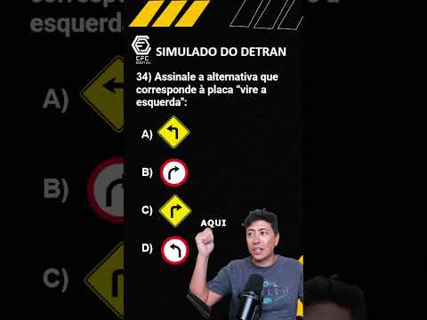 Simulado do DETRAN 2024 - sinalização de trânsito #simuladodetran2024 #autoescola #cnh