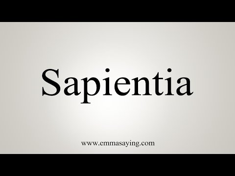 How To Say Sapientia