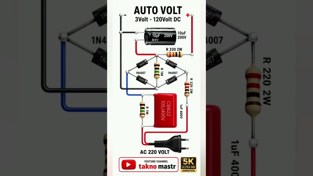 ⚡ AUTO VOLT 3V to 120V DC Circuit | Amazing Electronics Project#TaknoMastr #Electronics #AutoVolt #