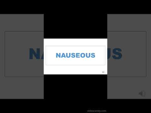 How to Pronounce Nauseous?- British English