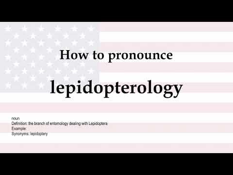 How to pronounce 'lepidopterology' + meaning