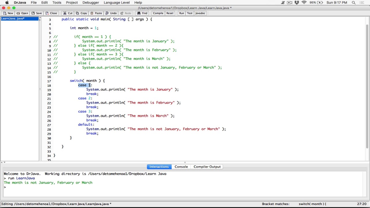 98. The switch statement - Learn Java