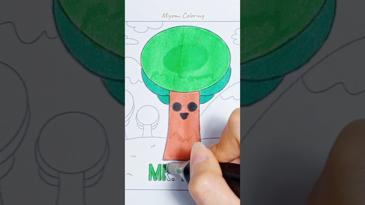 Miyomi Coloring Sprunki Mr. Tree #coloring #sprunki #art #incredibox #drawing #satisfying