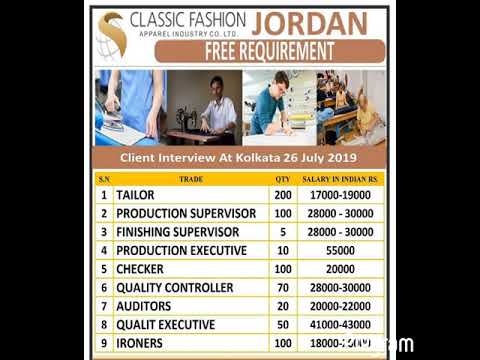 Tailor l finishing supervisor jobs in Jordan