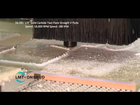 Cutting Cast Acrylic with 56-081 Double Edge V Flute Tool by LMT Onsrud