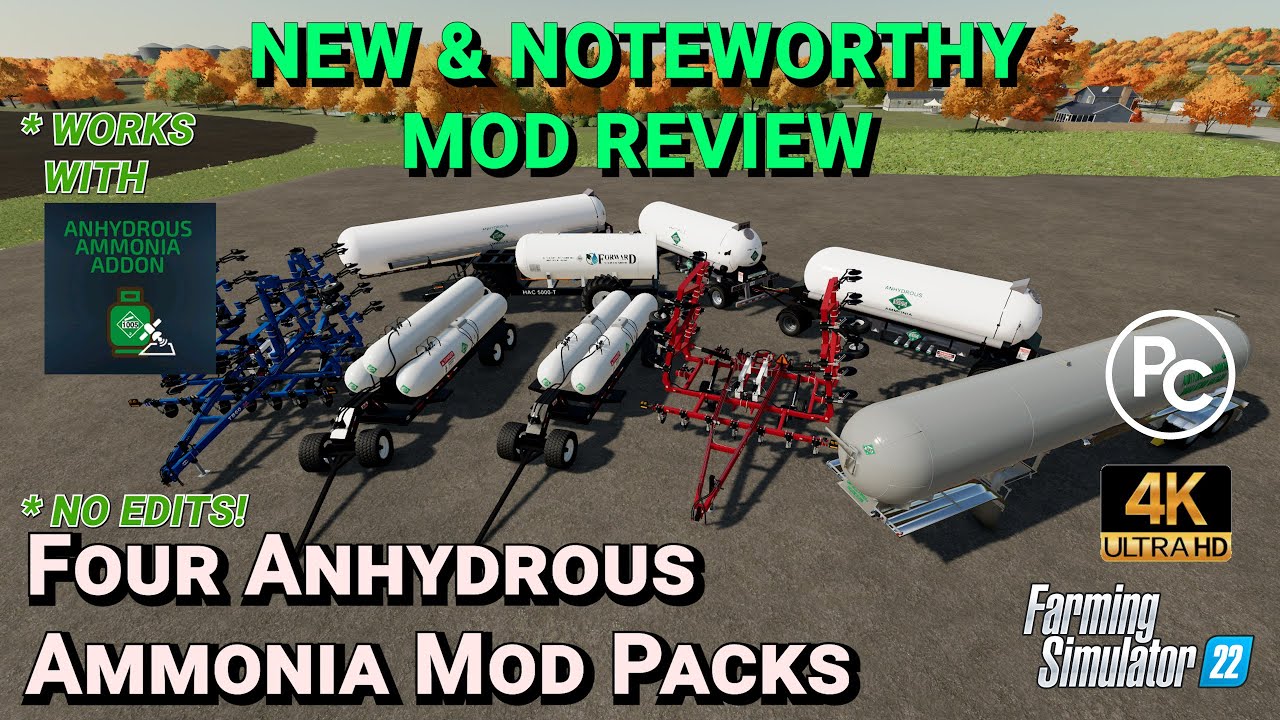 Four Anhydrous Ammonia Mod Packs | Mod Review | Farming Simulator 22