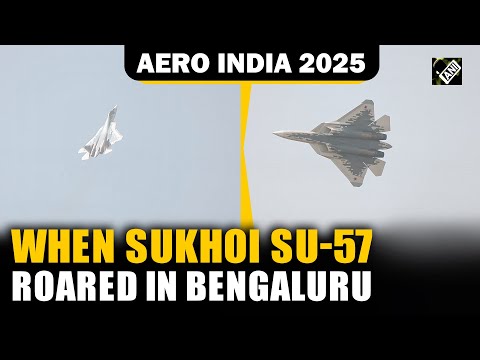 Watch: Russian Sukhoi Su-57 fighter jet in action in Bengaluru | Aero India 2025