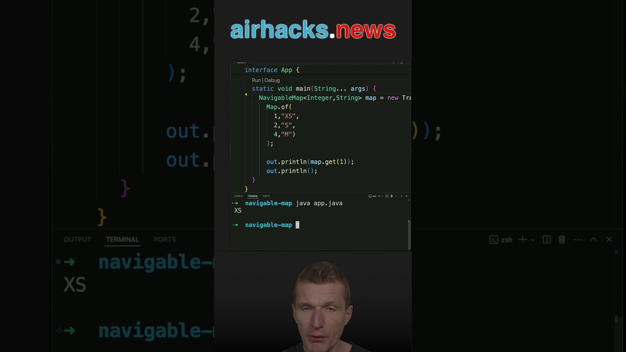 NavigableMap--Almost a Database #java #shorts #coding #airhacks