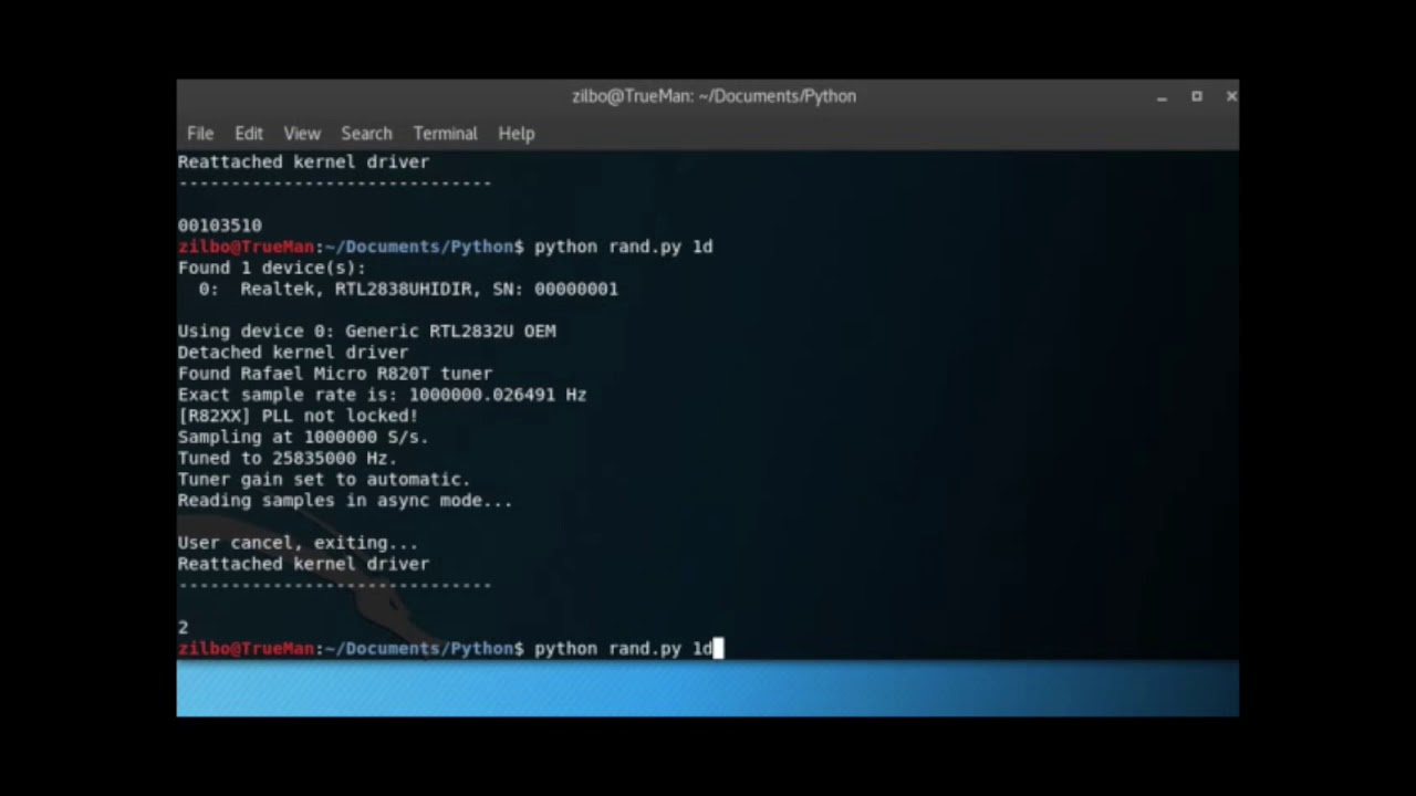 Random generator based RF.