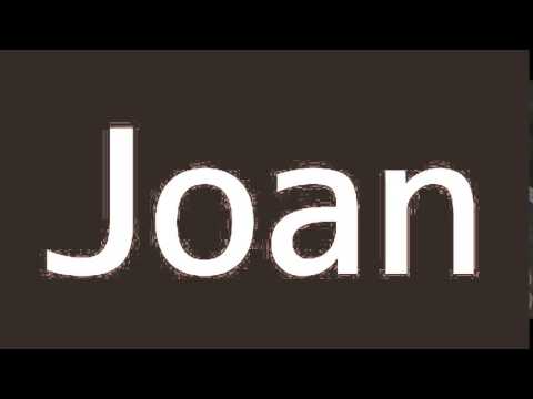 How to say Joan in Spanish