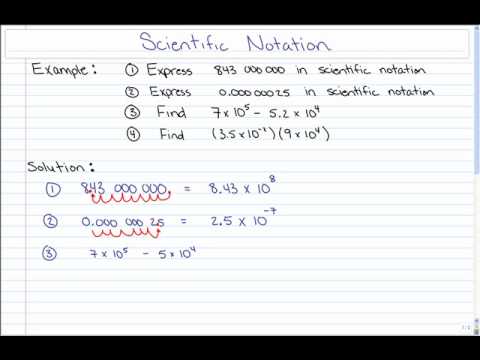 Scientific Notation: Example 5