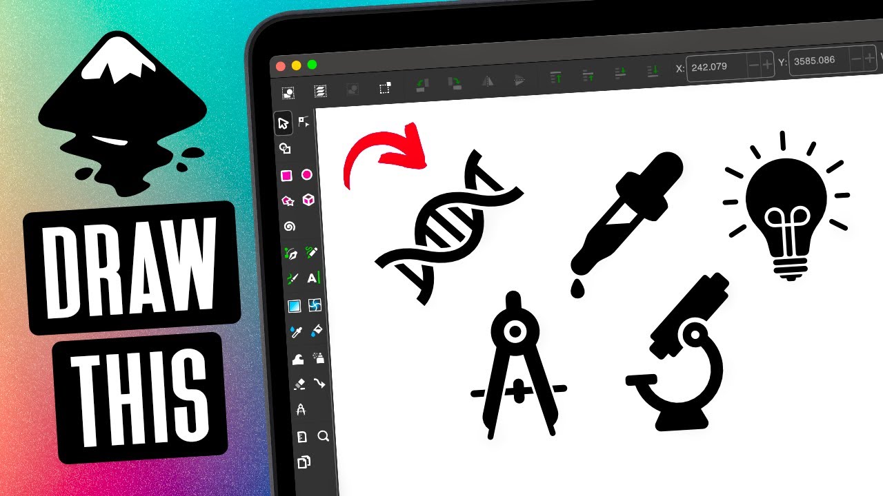 Inkscape Beginner Tutorial: Use Shapes To Draw Objects