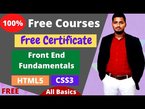 Top Free Onine Course with Certificate Front End Fundamentals HTML5 CSS3 | HTML5 and CSS3 tutorial