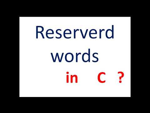 use of reserved word