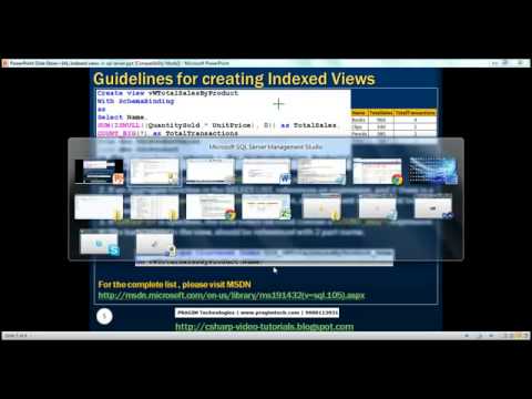 Part 41 Indexed views in sql server