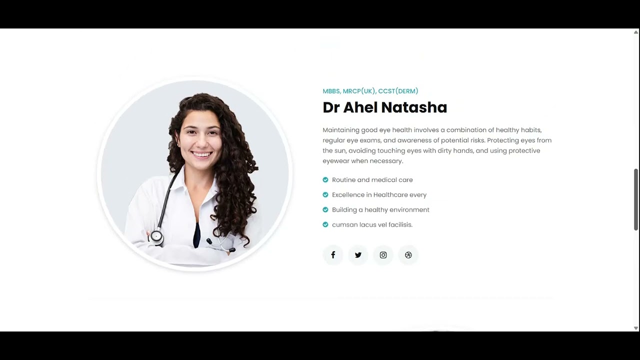 Eye Care system HTML CSS Project