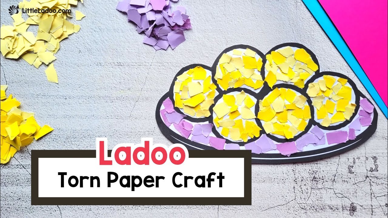 Torn Paper Ladoo Craft