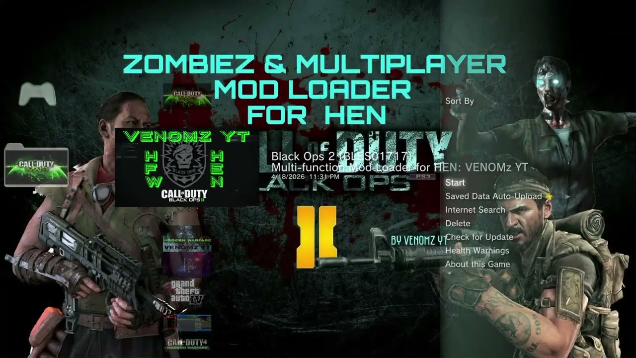 Black ops 2 Mod Menu tutorial prevent freeze or black screen Ps3