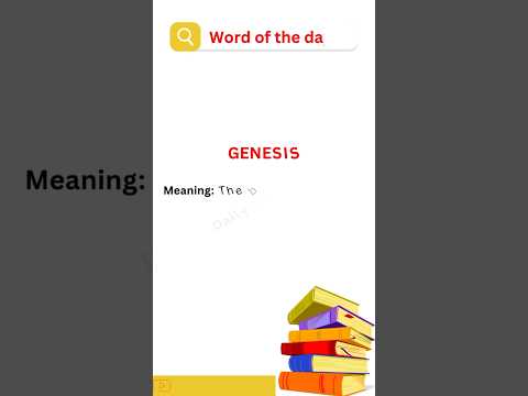 "Genesis" word and it's meaning | #learnanewwordeveryday | Word and meaning| Daily Word Insights