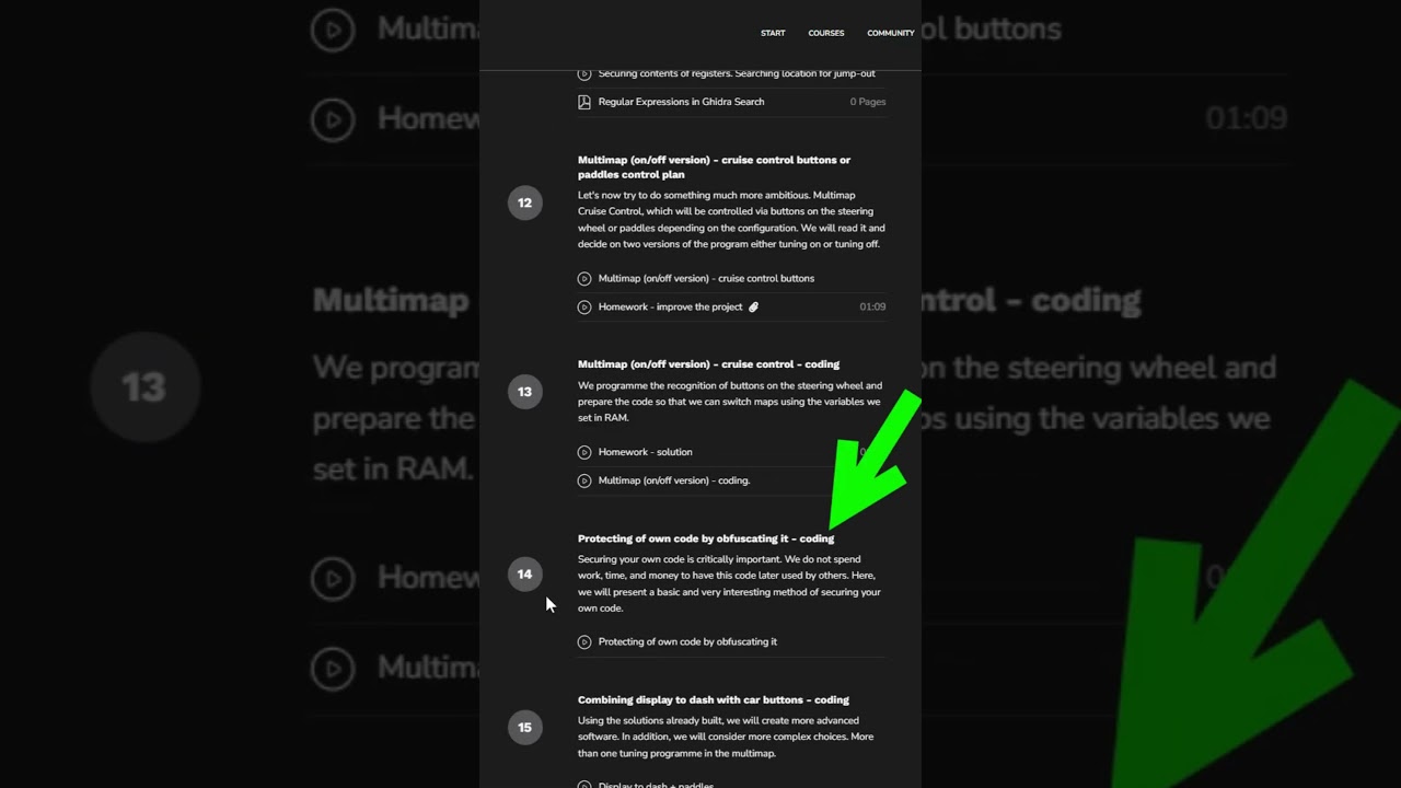 Obfuscating protecting of Tricore code
