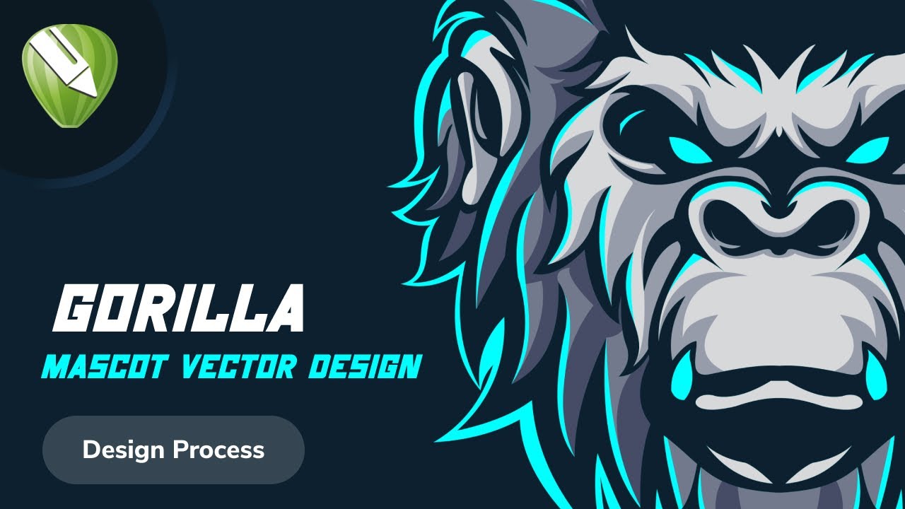 Gorilla Mascot Vector Illustration | Design Process | CorelDRAW X6