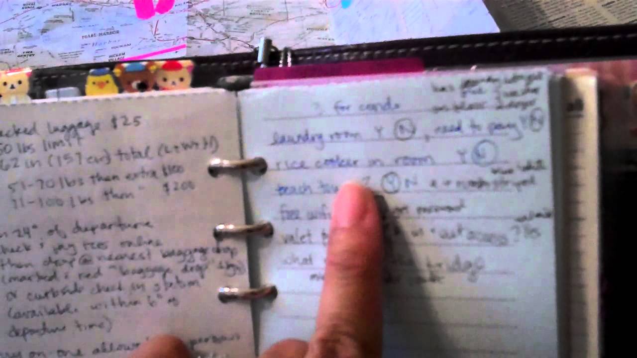 Travel Series 2014: Planning with a Personal Filofax