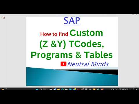 SAP : How to find Custom (Z &Y) TCodes, Programs & Tables in SAP