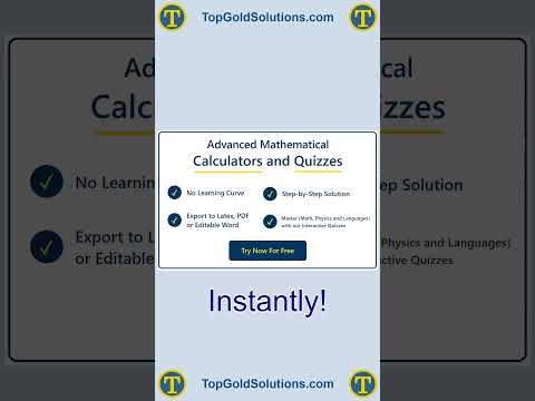 Start FREE : Online Step-by-Step Calculators (and Quizzes) (Short with Subtitles)