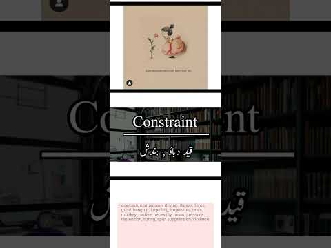 #constraint#pronounciation#meaning #synonyms